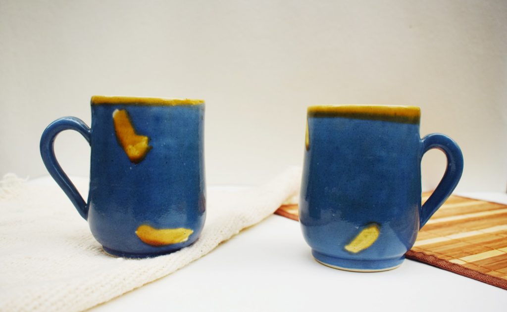 blue ceramic coffee mug - Claybotik | Pottery & Ceramic Studio In Jaipur